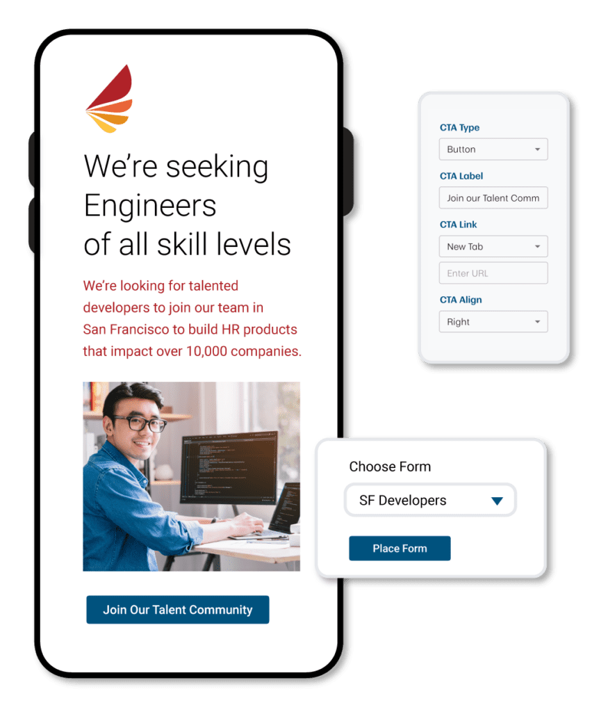 Landing page builder - Recruit Rooster